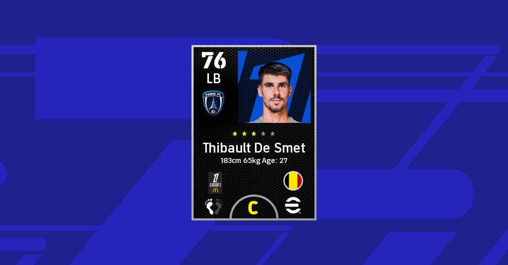 Estatisticas de Thibault De Smet en eFootball