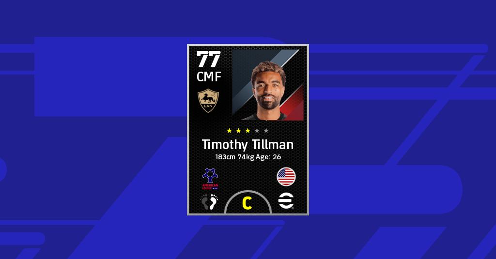 Estatisticas de Timothy Tillman en eFootball