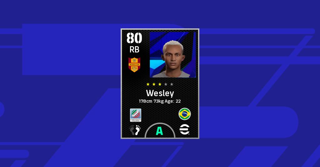 Estatisticas de Wesley en eFootball