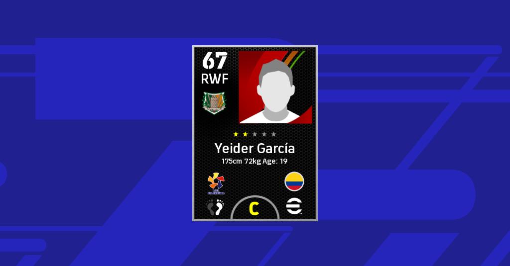 Estatisticas de Yeider García en eFootball