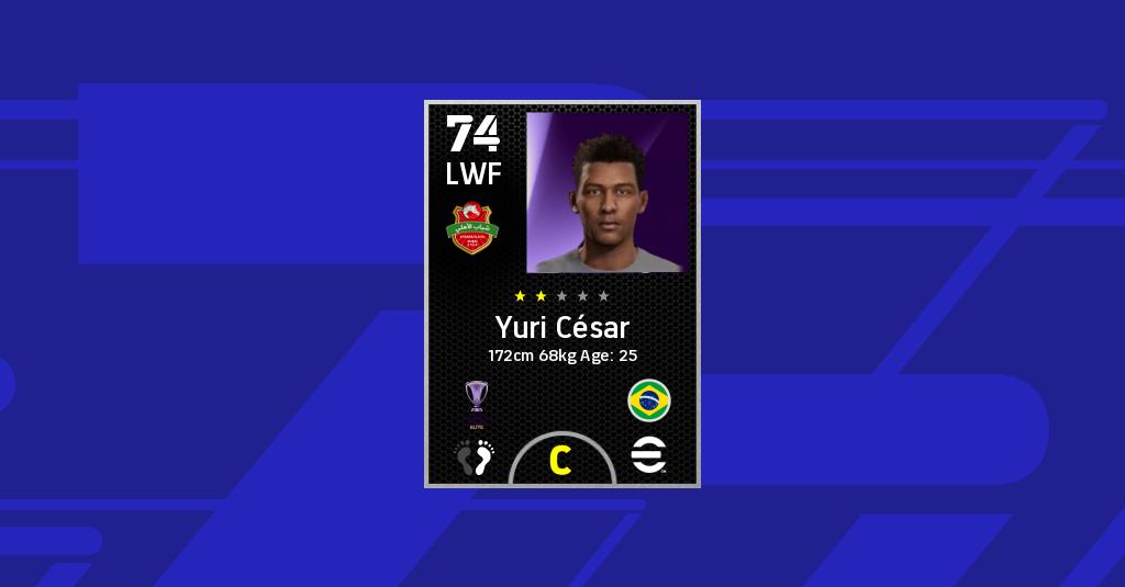 Estatisticas de Yuri César en eFootball 2022