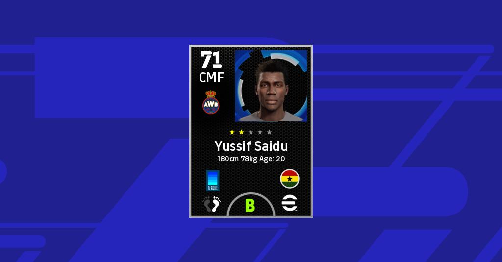 Estatisticas de Yussif Saidu en eFootball