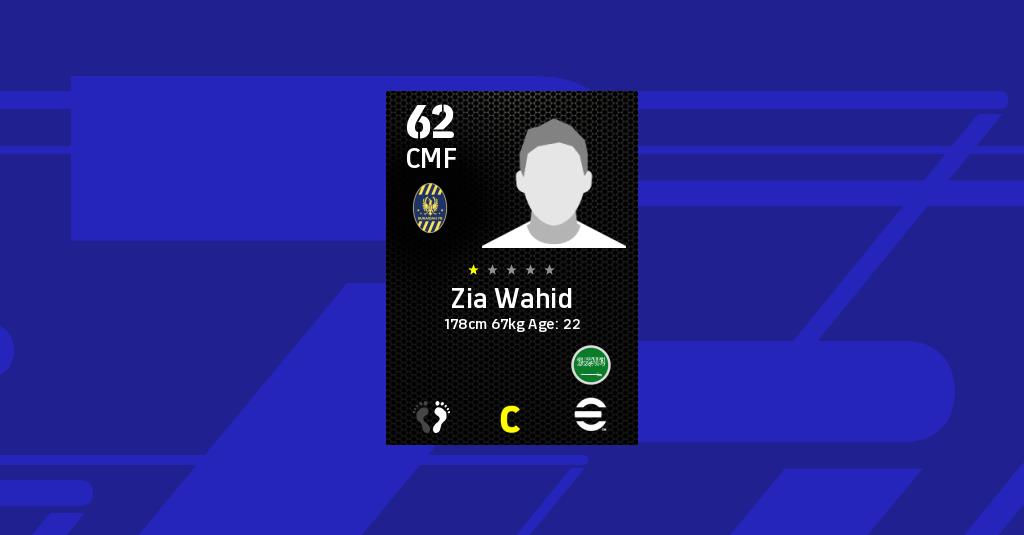 Estatisticas de Zia Wahid en eFootball 2022