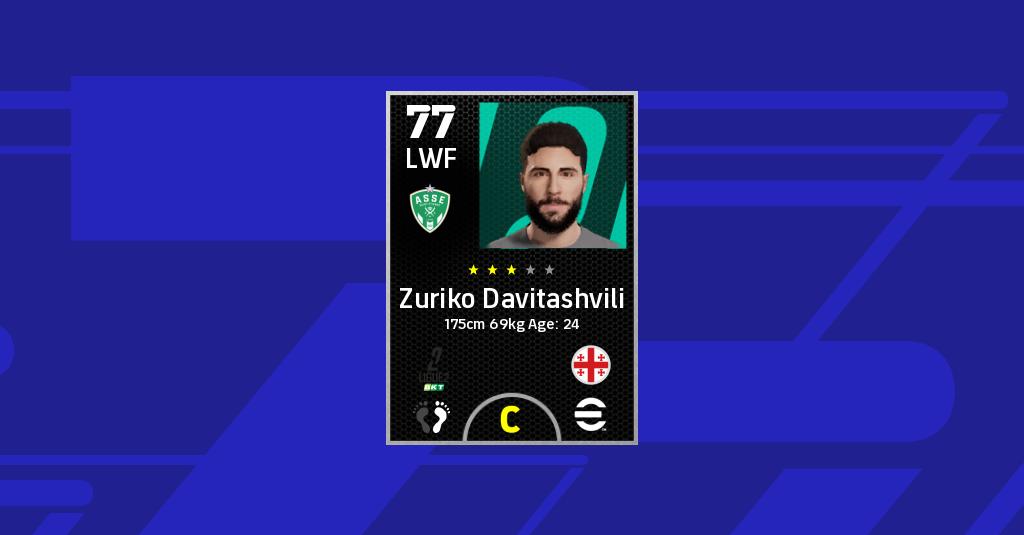 Estatisticas de Zuriko Davitashvili en eFootball