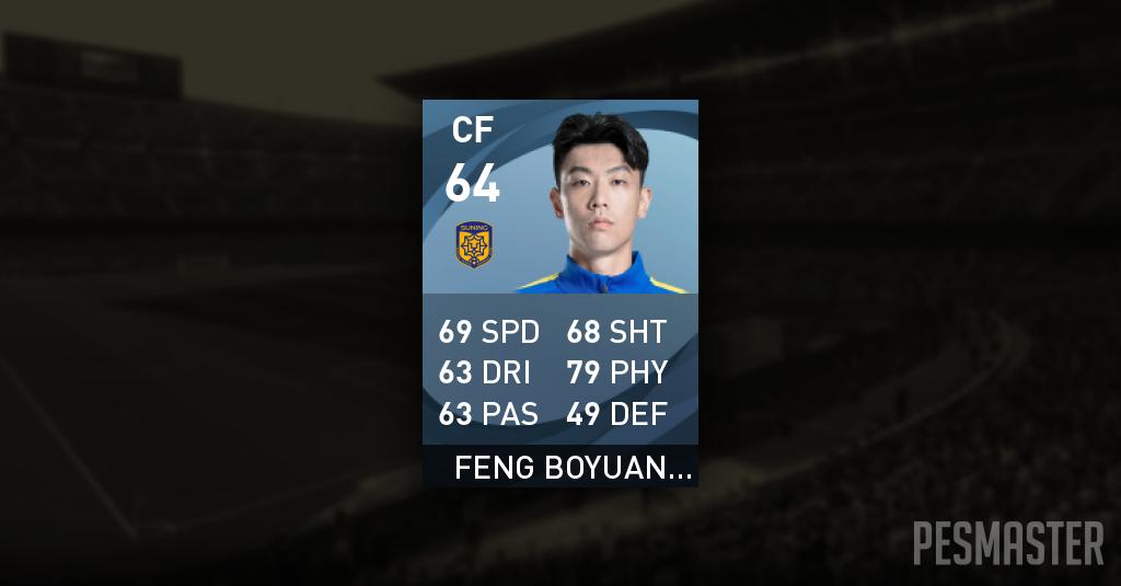 Statistiques de Feng Boyuan no PES 2021