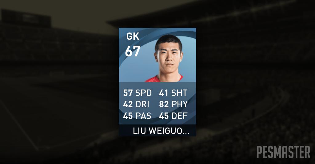 Statistiques de Liu Weiguo no PES 2021 Mobile