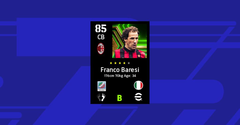 Franco Baresi eFootball Stats