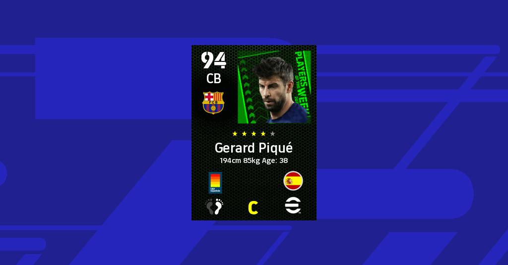 Gerard Piqué eFootball Stats