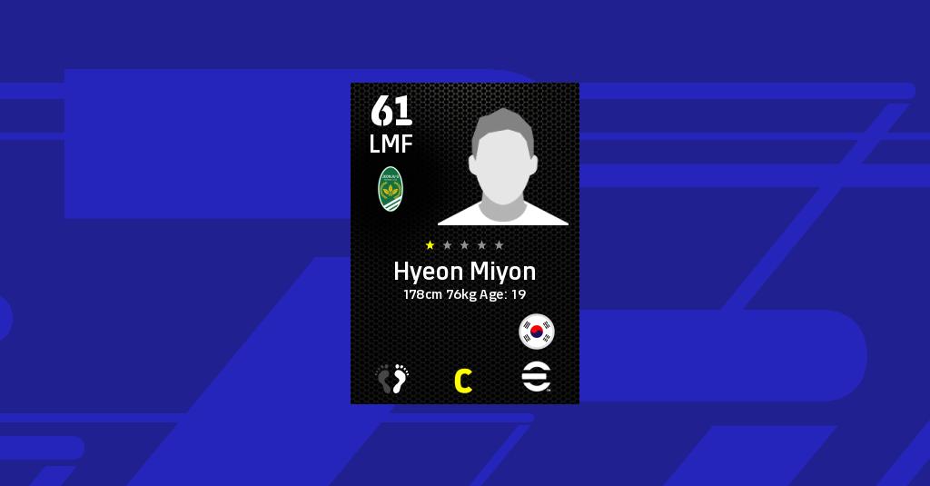 Hyeon Miyon eFootball 2022 Stats
