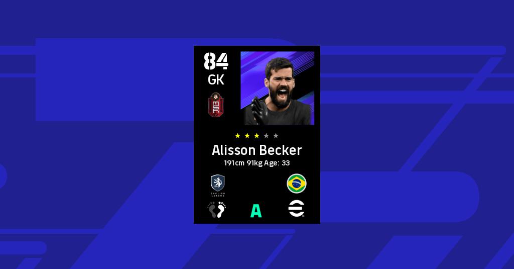Statistiche di Alisson Becker no eFootball