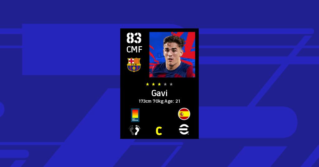 Statistiche di Gavi no eFootball 2022