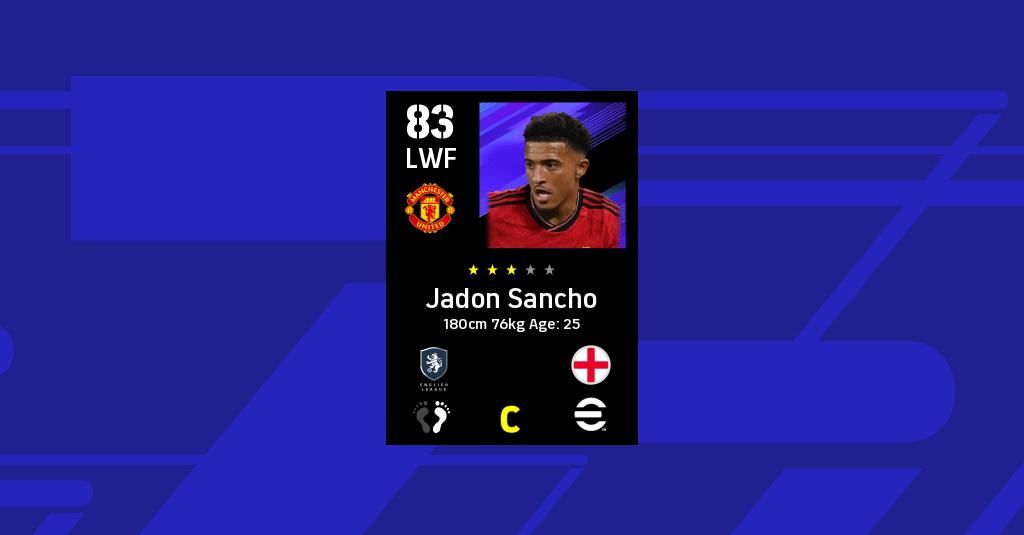 Statistiche di Jadon Sancho no eFootball 2022