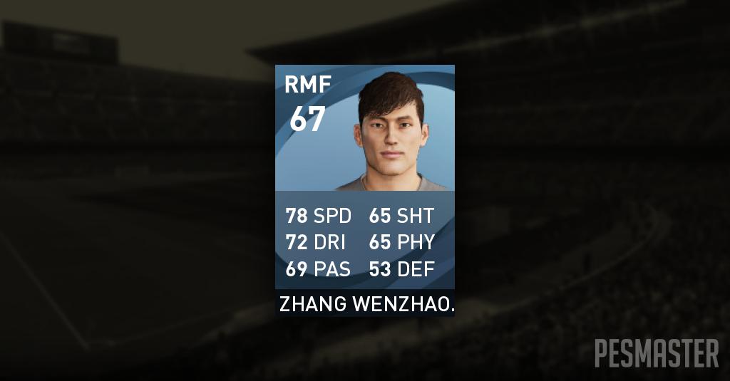 Statistiche di Zhang Wenzhao no PES 2021