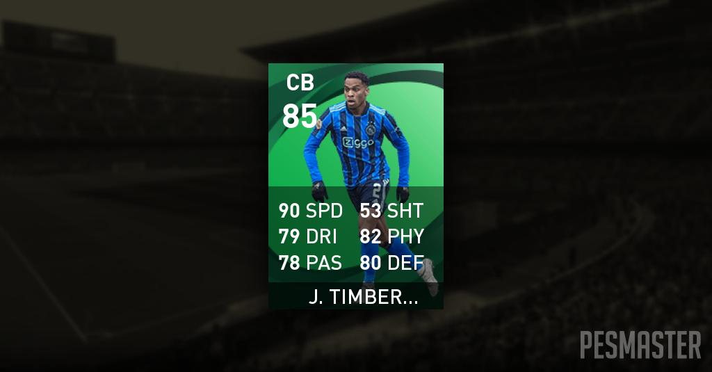 Jurriën Timber PES 2021 Mobile Stats