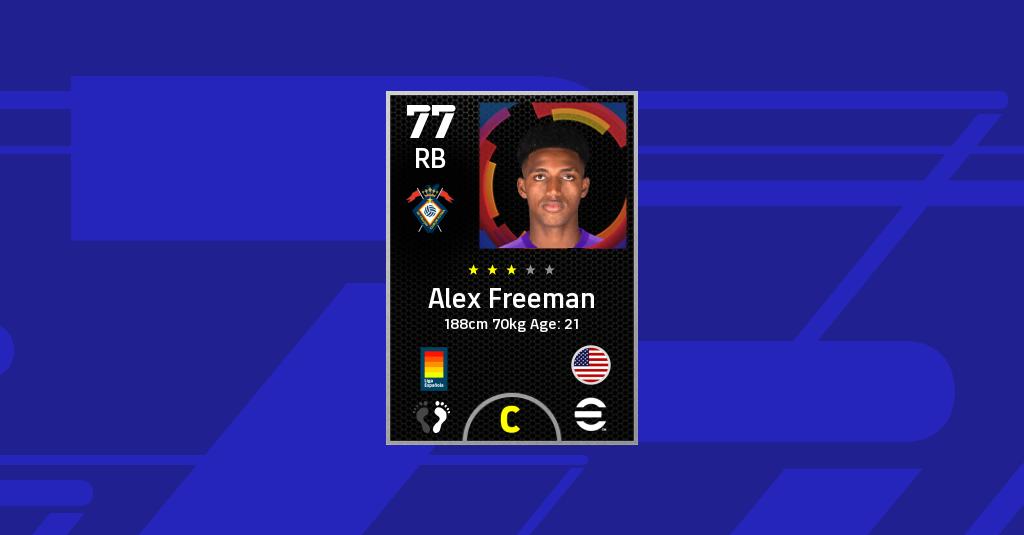 Alex Freeman eFootball 2022 Stats