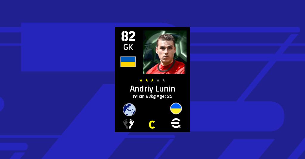 Andriy Lunin eFootball 2022 Stats