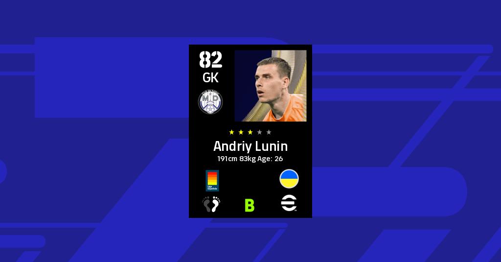Andriy Lunin eFootball Stats