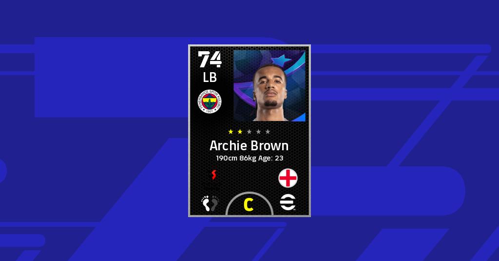 Archie Brown eFootball Stats