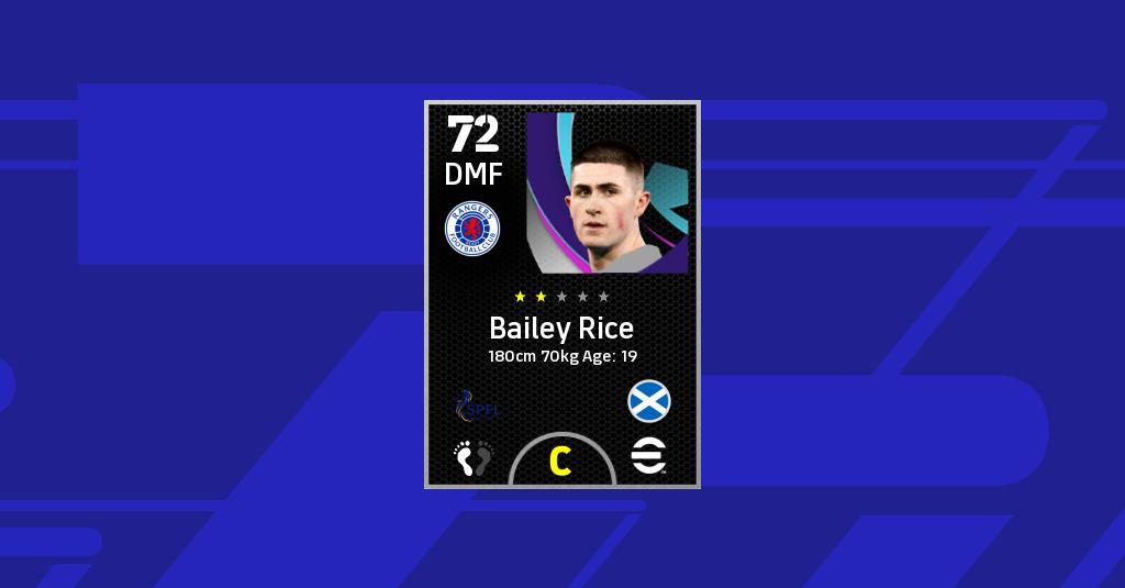 Bailey Rice eFootball Stats