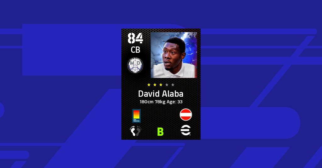 David Alaba eFootball Stats