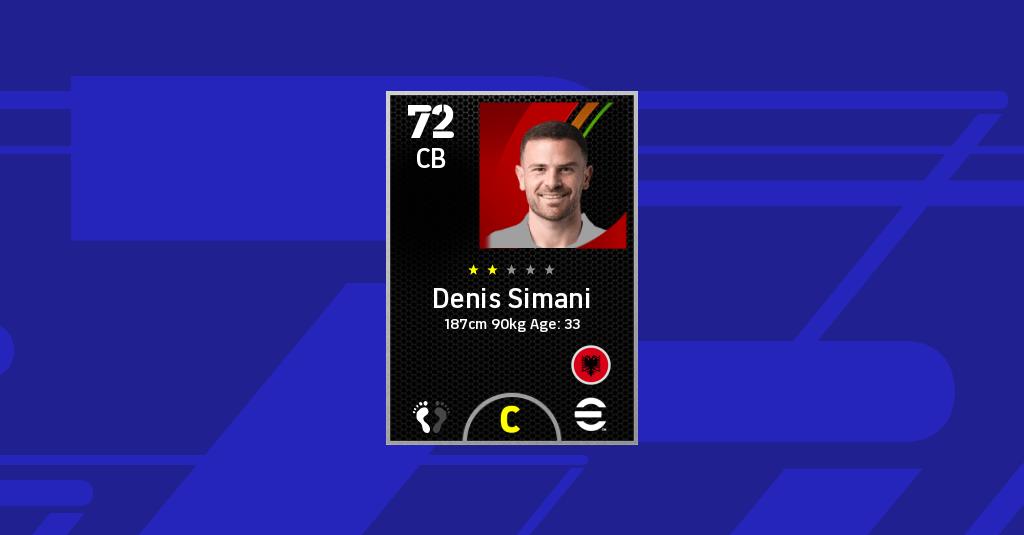 Denis Simani eFootball 2022 Stats