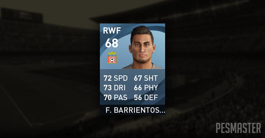 Felipe Barrientos PES 2021 Stats
