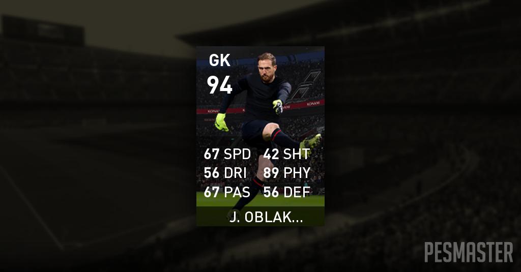 Jan Oblak PES 2021 Stats