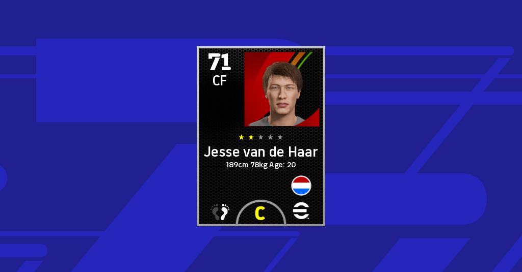 Jesse van de Haar eFootball 2022 Stats