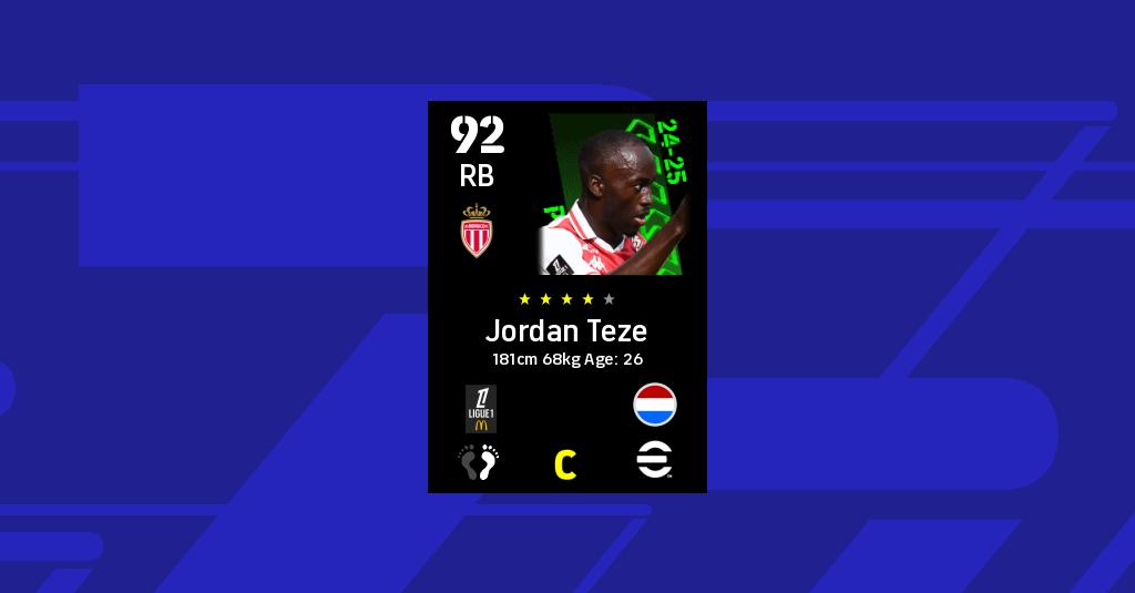 Jordan Teze eFootball Stats