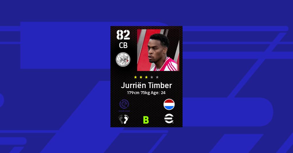 Jurriën Timber eFootball Stats