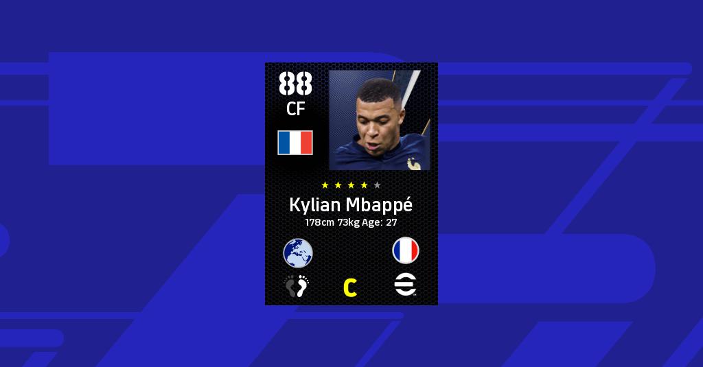 Kylian Mbappé eFootball Stats