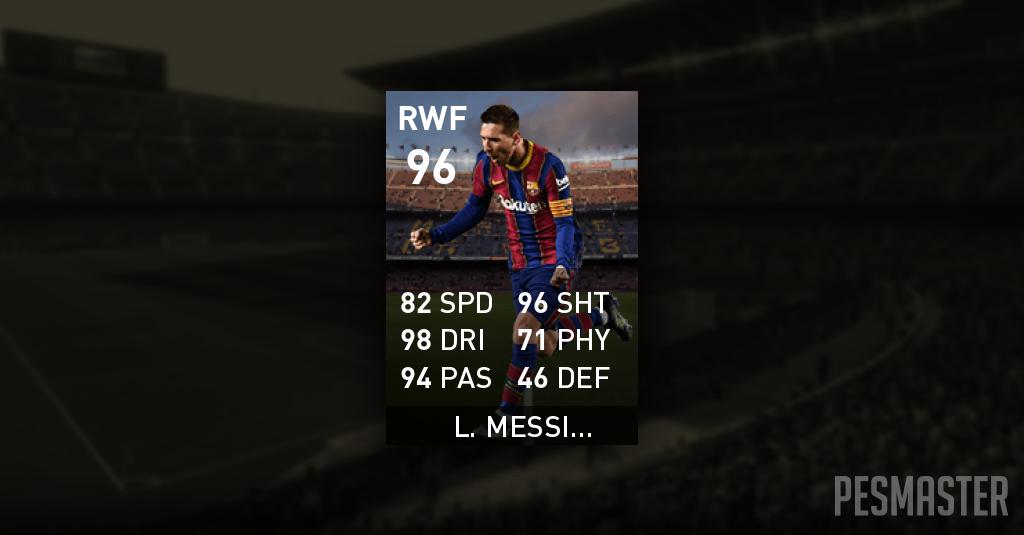 Lionel Messi PES 2021 Mobile Stats