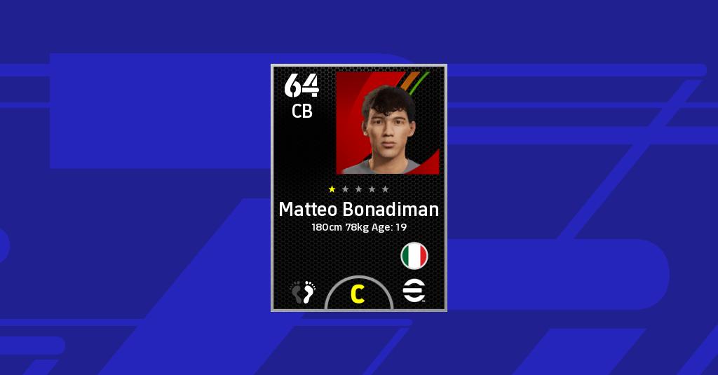 Matteo Bonadiman eFootball Stats