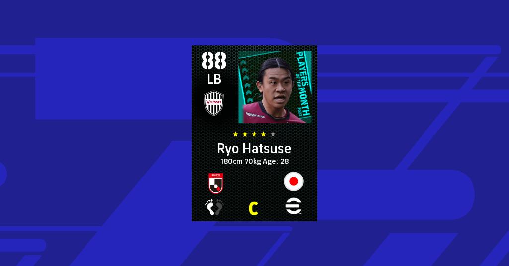 Ryo Hatsuse eFootball 2022 Stats