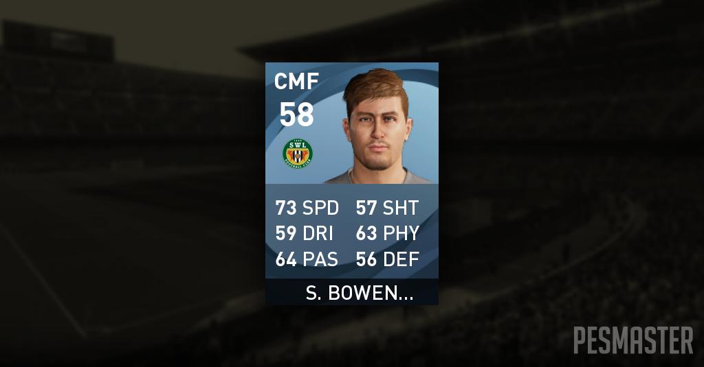 Sam Bowen PES 2021 Stats