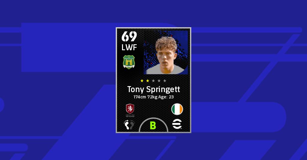Tony Springett eFootball 2022 Stats