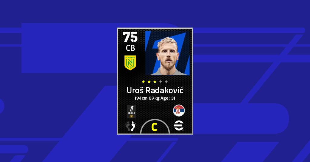 Uroš Radaković eFootball 2022 Stats