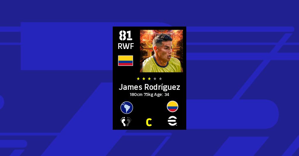 James Rodríguez eFootball Stats