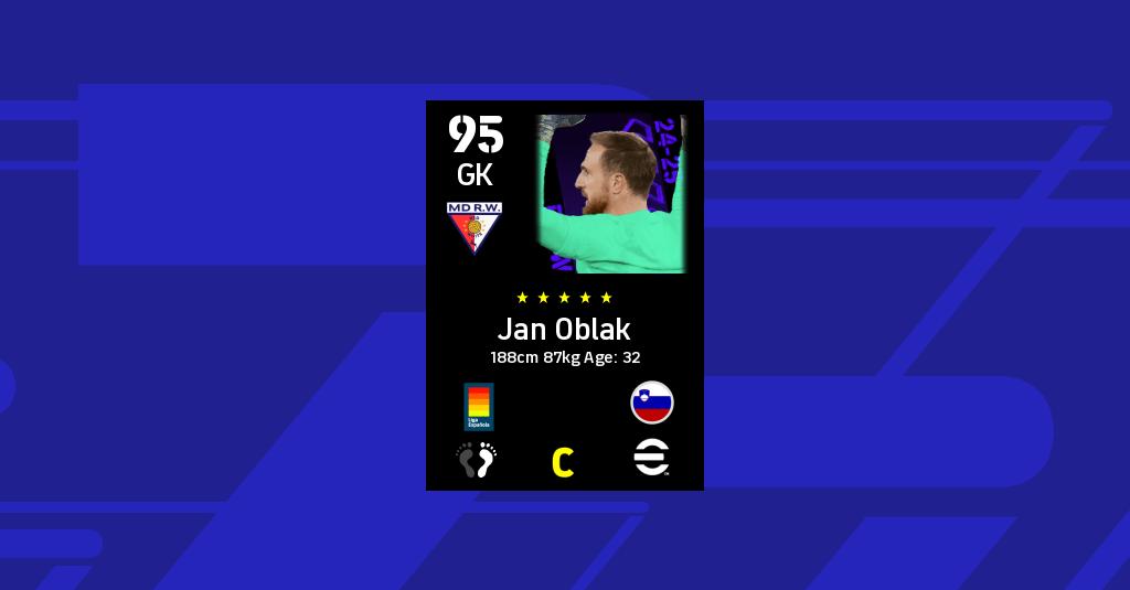 Jan Oblak eFootball Stats