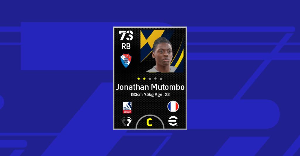 Jonathan Mutombo eFootball Stats