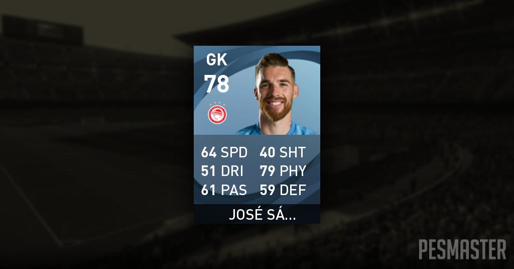 José Sá PES 2021 Stats