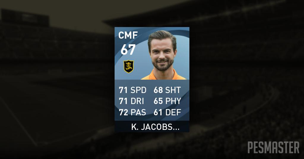 Keaghan Jacobs PES 2021 Stats