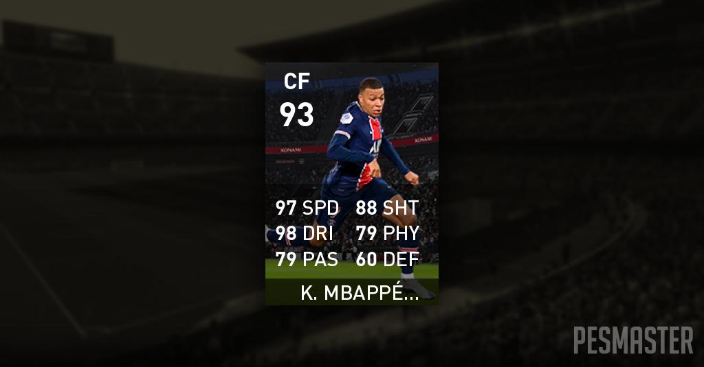 Kylian Mbappé PES 2021 Stats