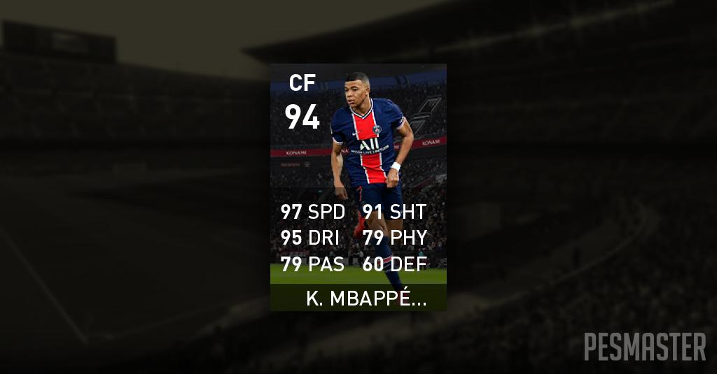 Kylian Mbappé PES 2021 Stats