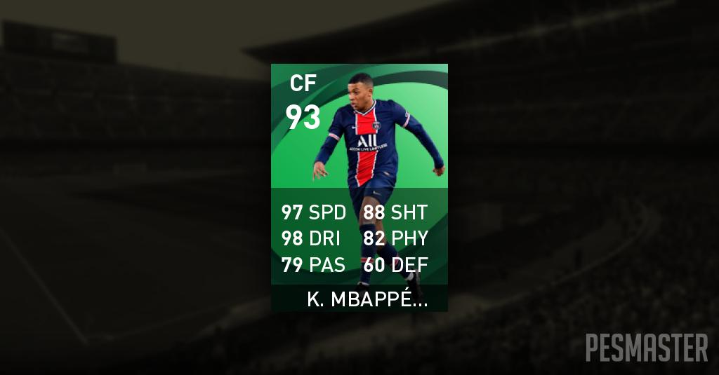 Kylian Mbappé PES 2021 Stats