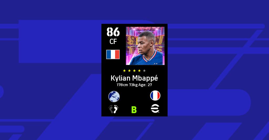 Kylian Mbappé eFootball Stats
