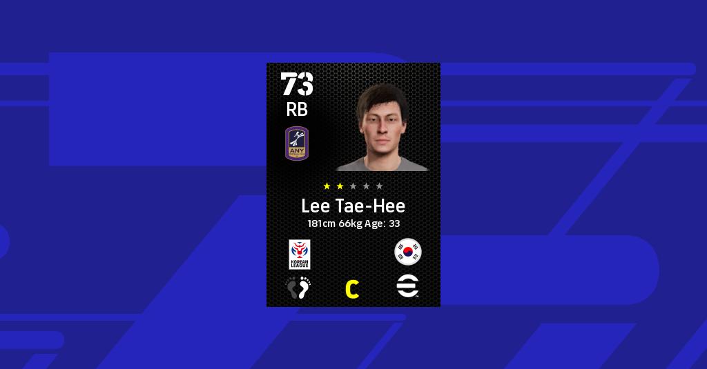 Lee Tae-Hee eFootball Stats
