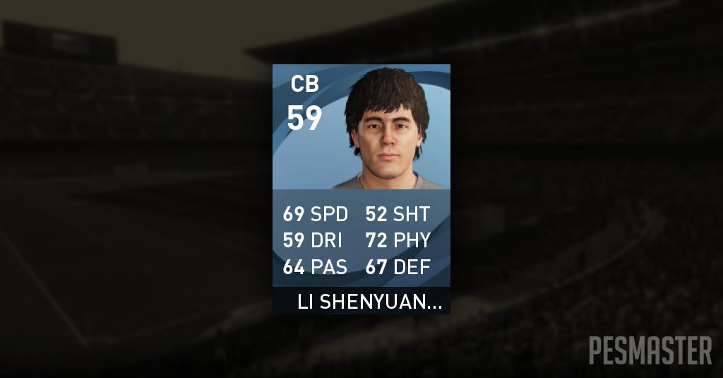 Li Shenyuan PES 2021 Stats