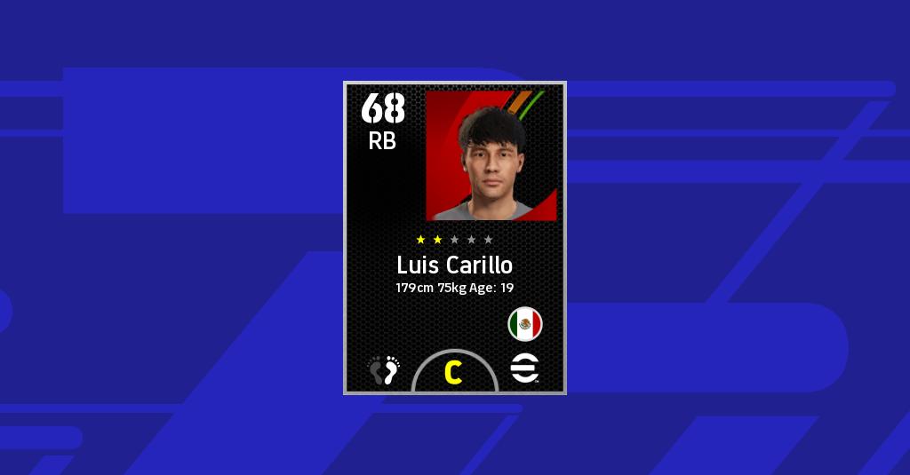 Luis Carillo eFootball 2022 Stats