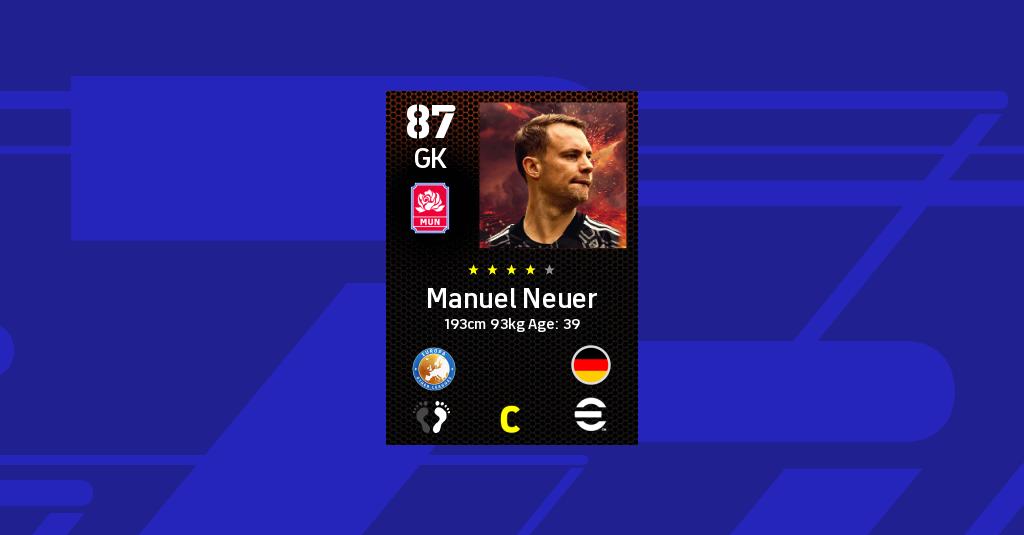 Manuel Neuer eFootball Stats